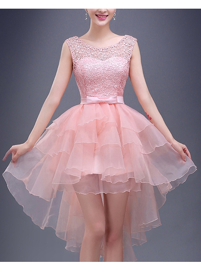 A-line Scoop Short Mini Organza Short Prom Dress Homecoming Dresses ...